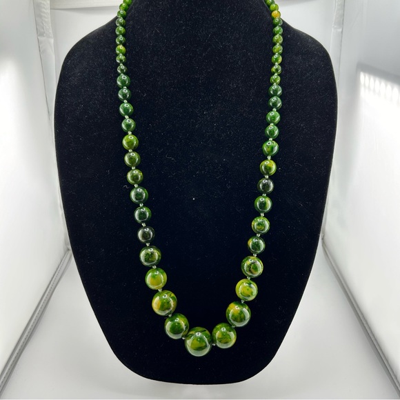 Bakelite | Jewelry | Vintage Green Yellow Bakelite Necklace | Poshmark